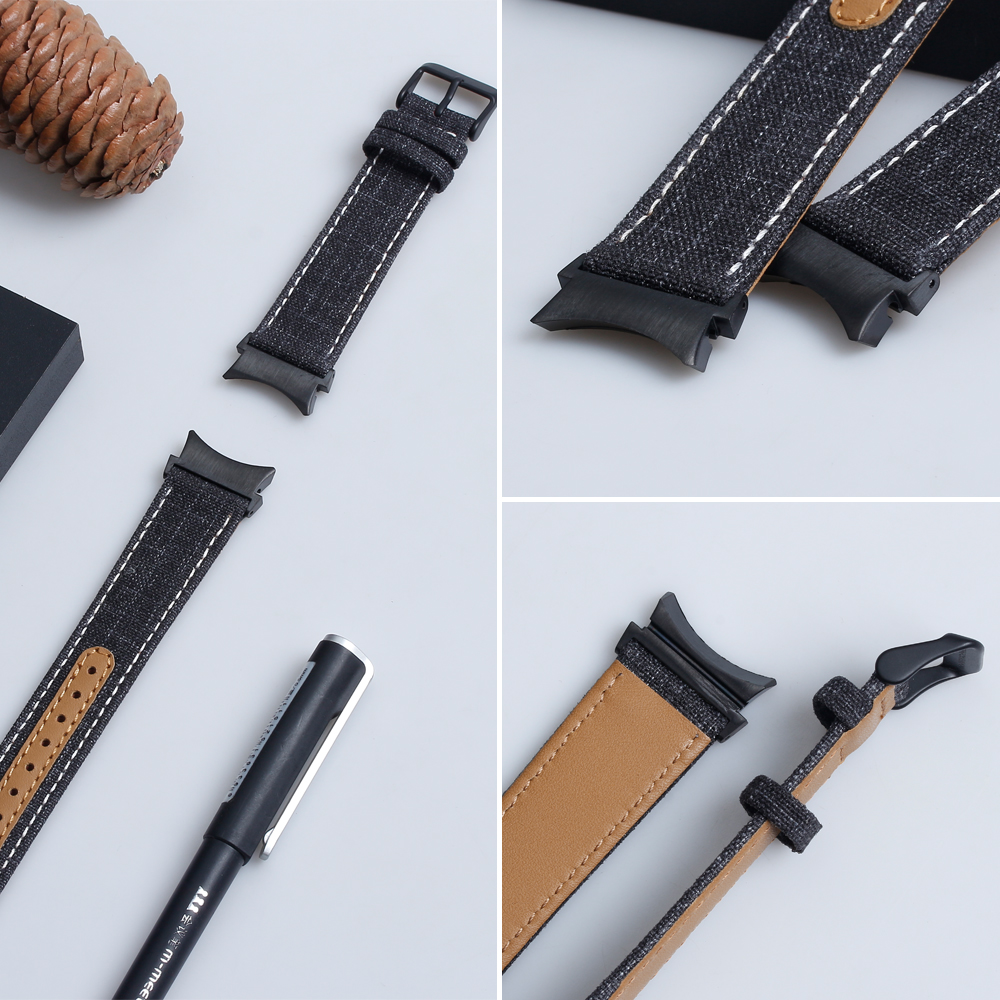 wholesale-black-samsung-galaxy-watch-4-bands-apple-watch-straps-canvas